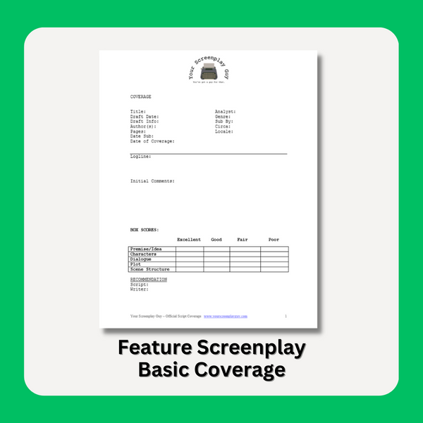 Feature Screenplay - Coverage | Your Screenplay Guy