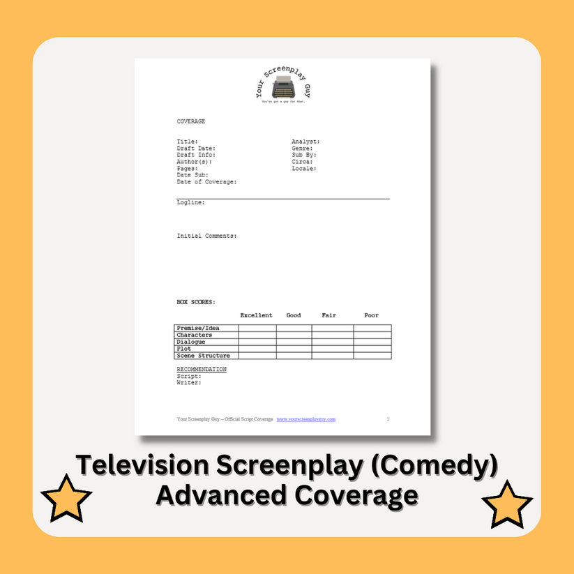 Tv Screenplay Comedy Advanced Coverage Your Screenplay Guy